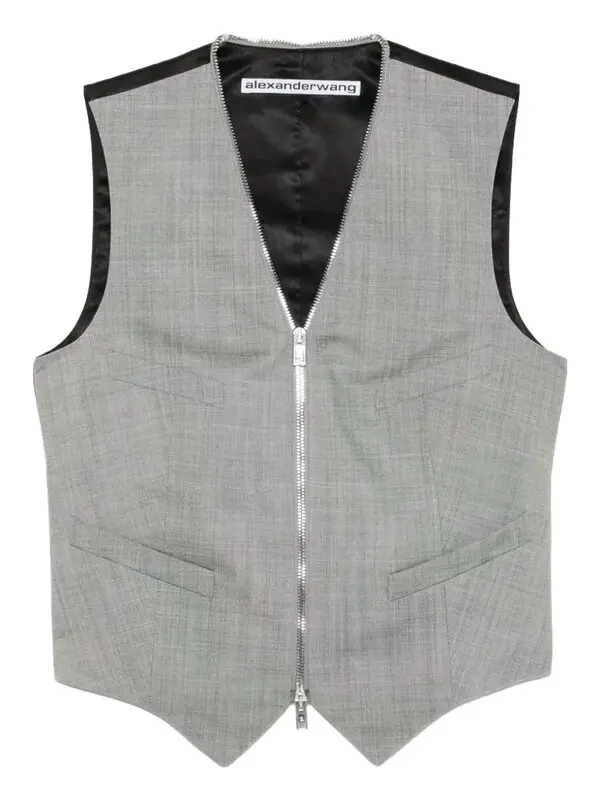 Alexander Wang Continuous Loop Zipper Tailored Vest - Blue