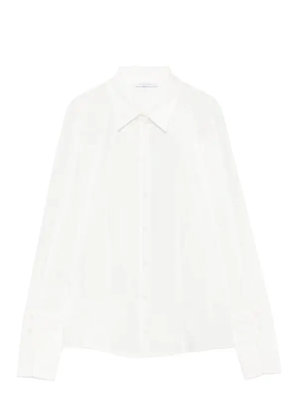 Patrizia Pepe Jacquard-patterned Poplin Shirt - White
