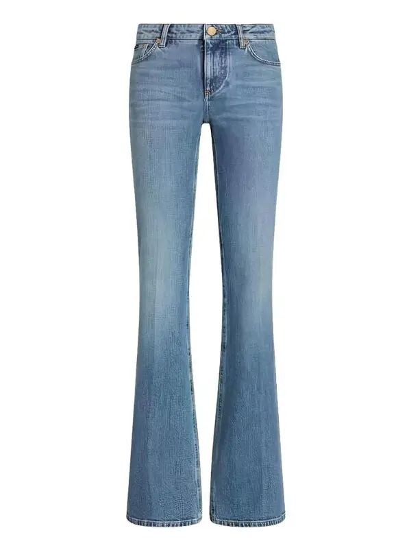 Dolce & Gabbana 5-pocket Flared Denim Trousers - Blue