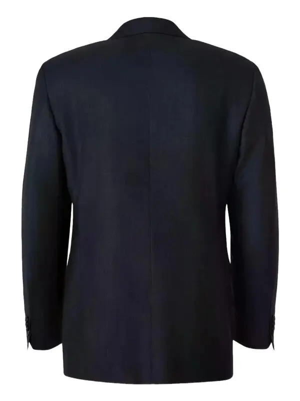 Canali Check-pattern Single-breasted Suit - Blue