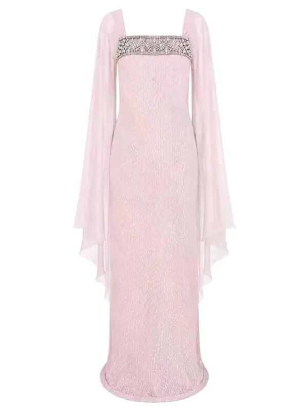 TEMPERLEY LONDON Pyramus Crystal-embellished Maxi Dress - Pink