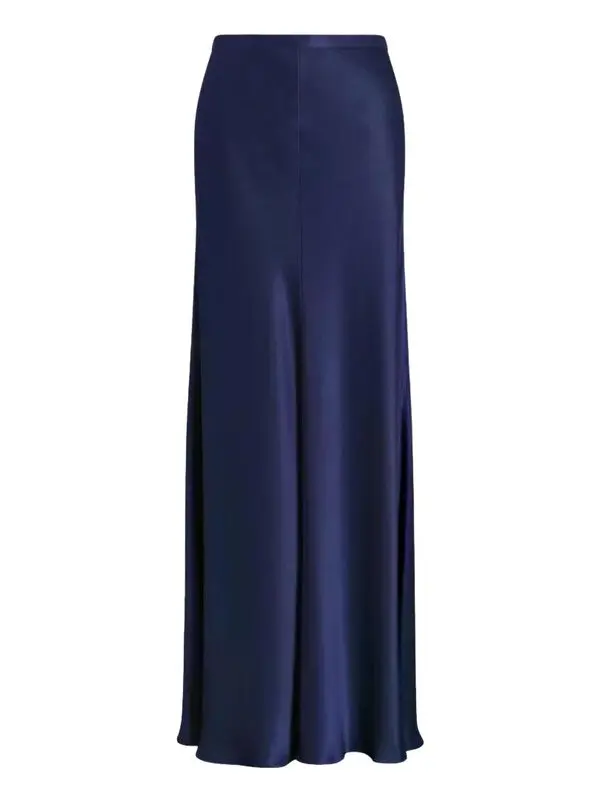 Alberta Ferretti Satin Finish Maxi Skirt - Blue