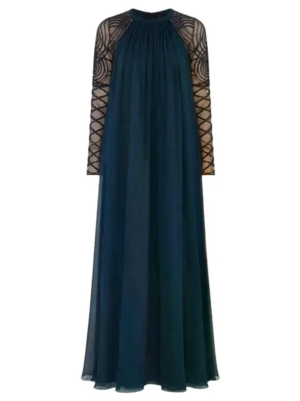 TEMPERLEY LONDON Imogen Beaded Maxi Dress - Blue