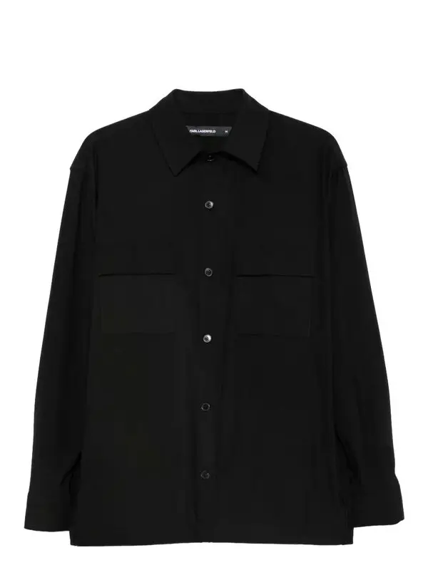 Karl Lagerfeld Chest-pocket Shirt - Black