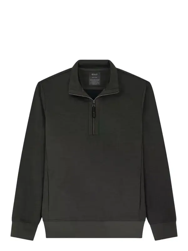 Boggi Milano Quarter-zip Wool Blend Sweatshirt - Green