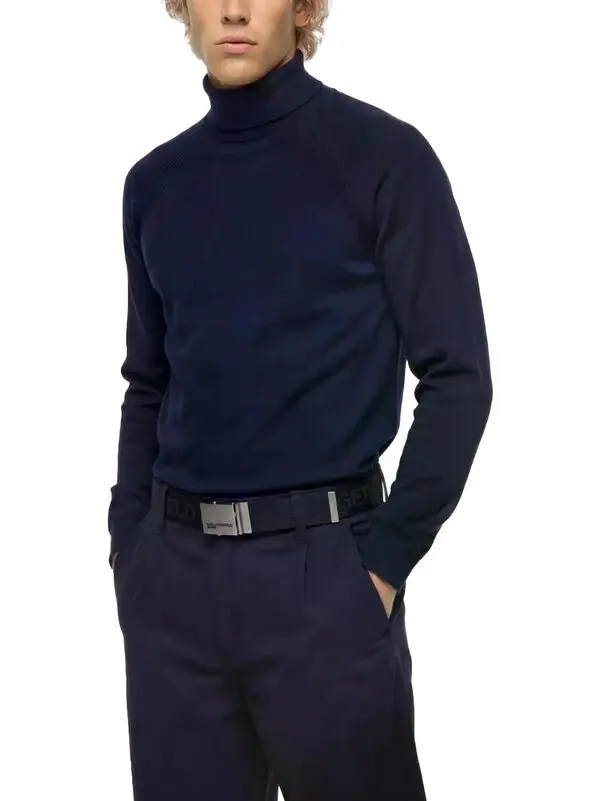 Karl Lagerfeld Lightweight Knit Roll-neck Sweater - Blue