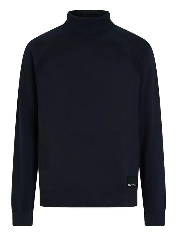Karl Lagerfeld Lightweight Knit Roll-neck Sweater - Blue