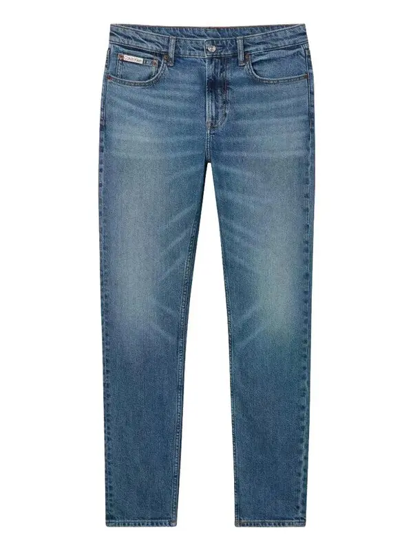 Calvin Klein Whiskered Faded Jeans - Blue