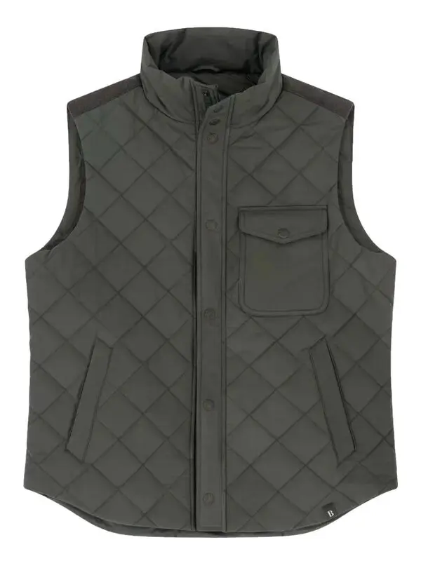 Boggi Milano Quilted Padded Gilet - Grey