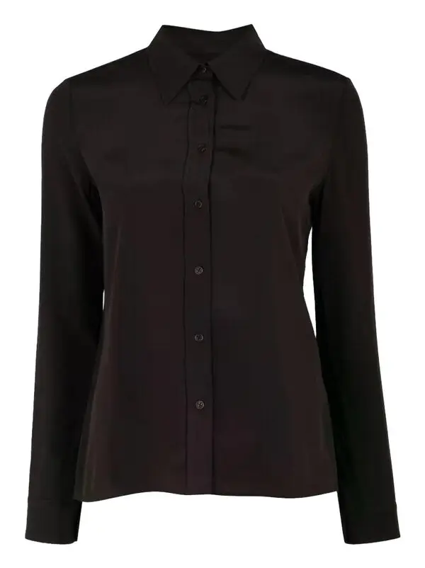 NILI LOTAN Simone Long-sleeved Shirt - Brown