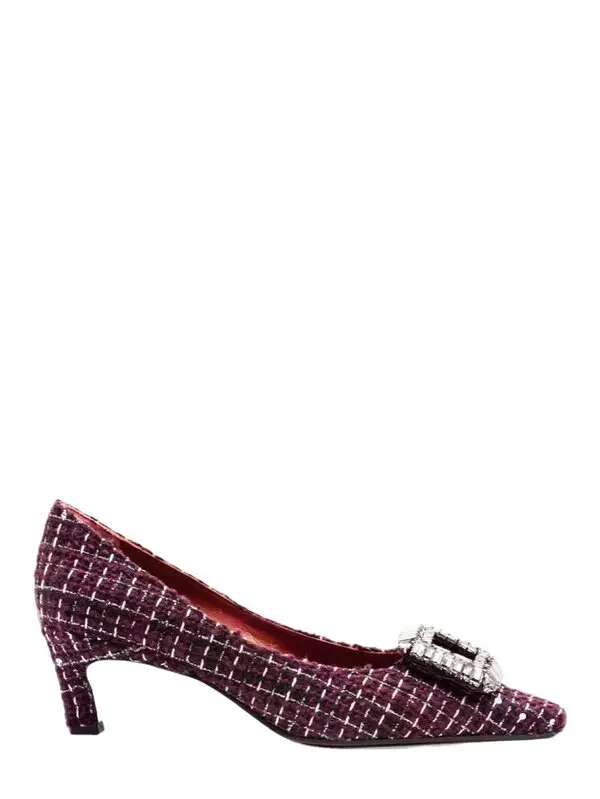 FESTA MILANO Bouclé Heeled Pumps - Purple