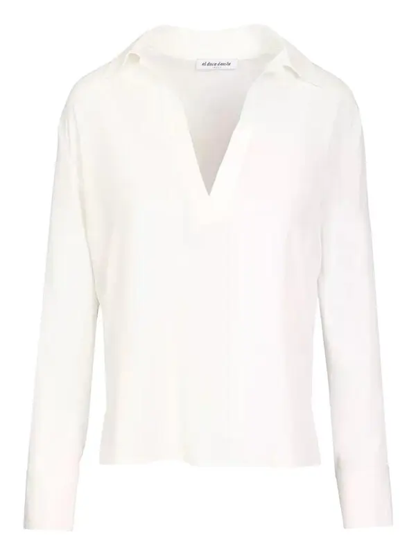 AL DUCA D’AOSTA 1902 Silk V-neck Blouse - White