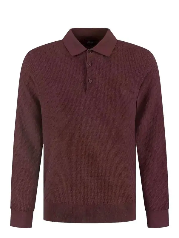 Brioni Knitted Polo Shirt - Red