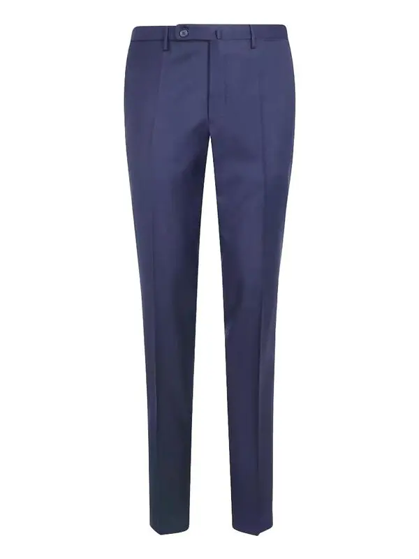 Incotex Straight-leg Wool Trousers - Blue