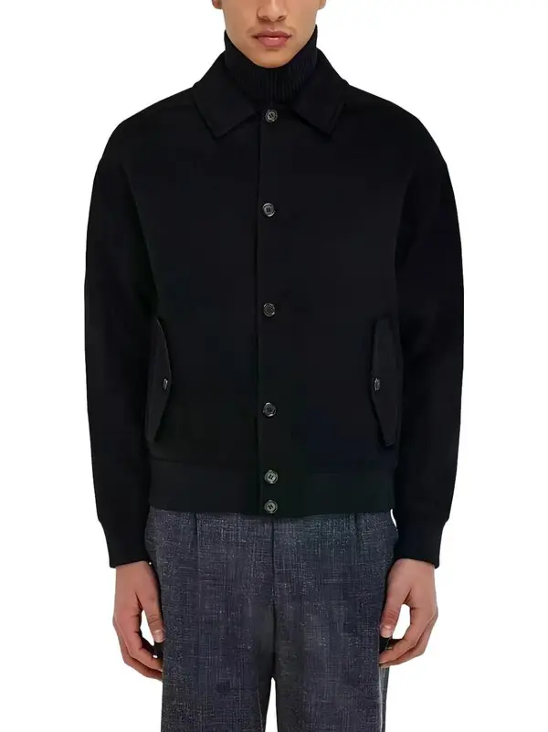FERRAGAMO Wool And Cashmere Blouson Jacket - Black