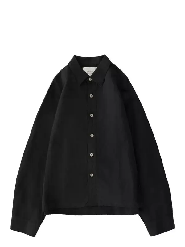 Studio Nicholson Hithe Garment-dyed Shirt - Black