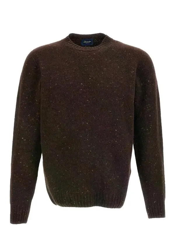 DRUMOHR Crew Neck Knit Sweater - Brown