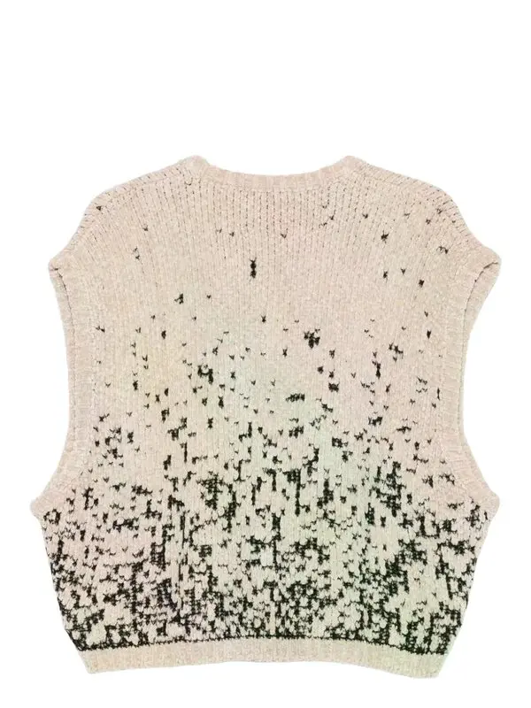 ALYSI Intarsia Knit Sleeveless Vest - Neutrals