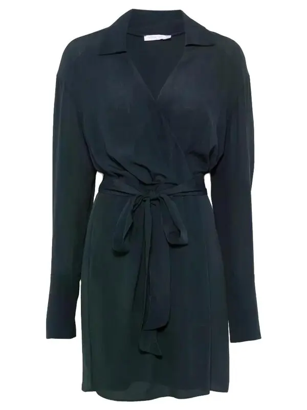 Patrizia Pepe Nexus Crêpe Wrap Dress - Blue