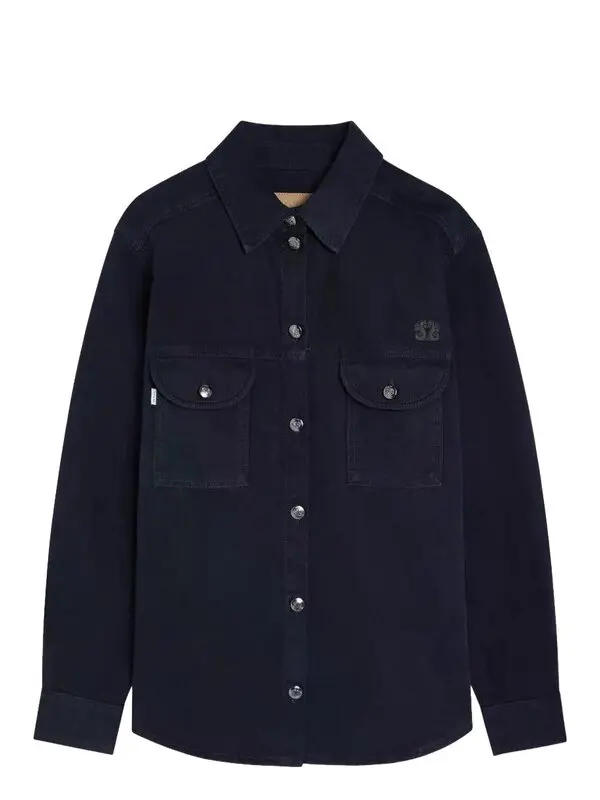 BLAZÉ MILANO Berber Logo-embroidered Denim Shirt - Blue
