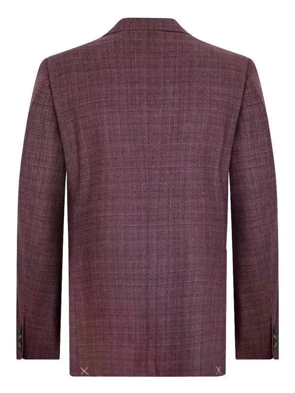 Canali Checked Single-breasted Blazer - Red