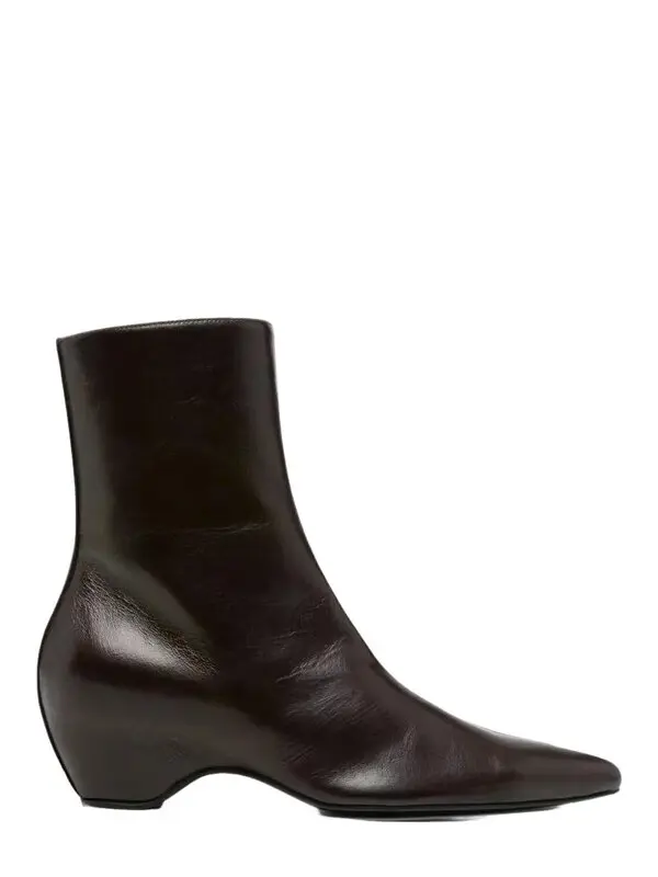 Khaite Sybil Pointed-toe Ankle Boots - Brown