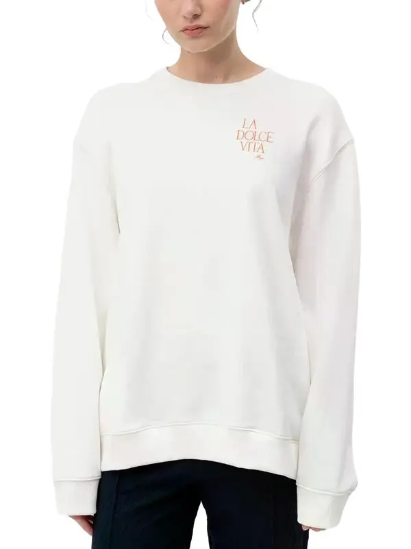 Hugo Slogan Crewneck Sweatshirt - White