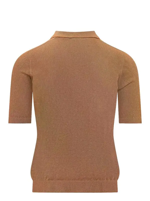 AROVESCIO Short-sleeve Polo Shirt - Brown