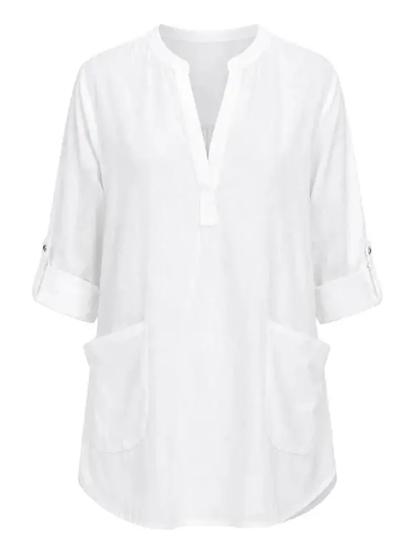 Seafolly Roll-tab Sleeve Shirt - White