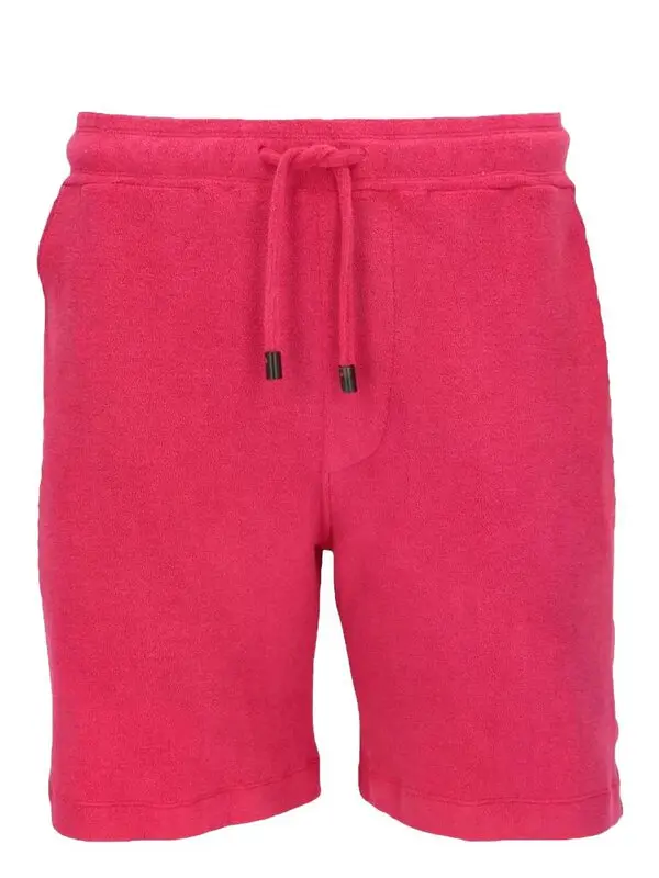 Isaia Terry-cloth Drawstring Shorts - Pink