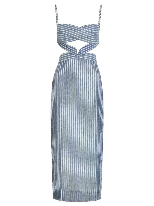 ANDRES OTALORA Recuerdo Midi Dress - Blue