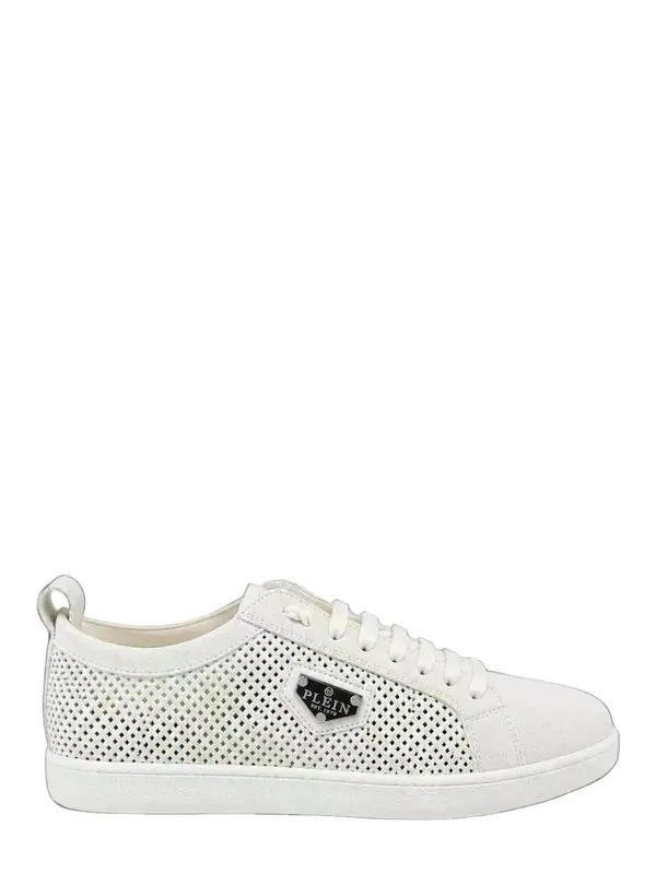 Philipp Plein Perforated Suede Sneakers - Neutrals