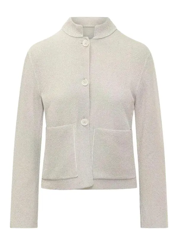 GRAN SASSO Button-up Patch-pocket Cardigan - White