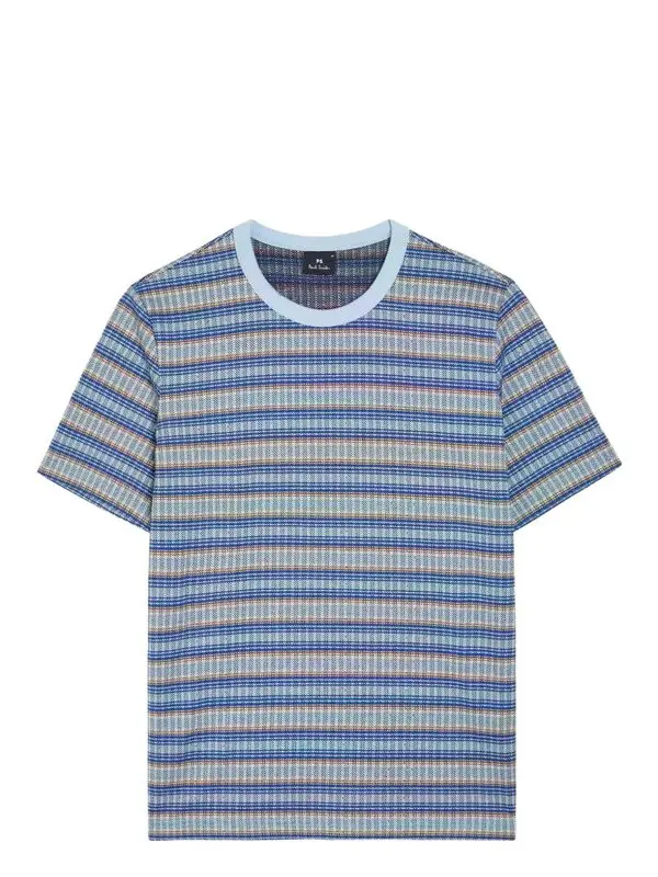 Paul Smith Striped Textured T-shirt - Blue