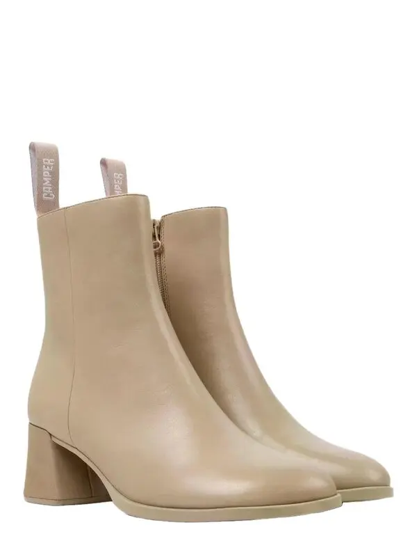 Camper Kora Ankle Boots With Side Zip - Neutrals
