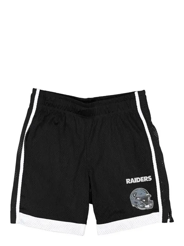 New Era Logo Print Mesh Shorts - Black