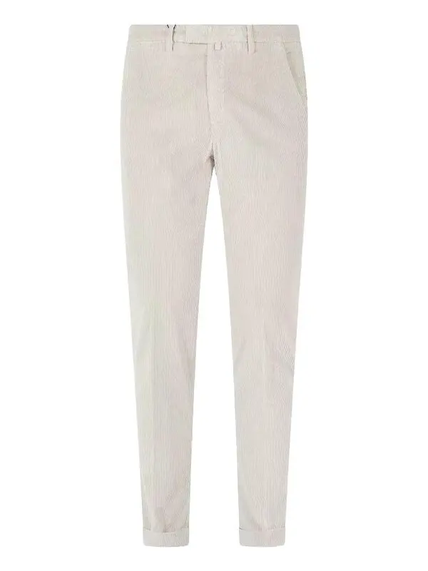 BRIGLIA 1949 Corduroy Turn-up Trousers - Neutrals