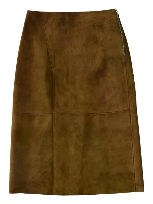 Studio Nicholson Asymmetric Midi Skirt - Brown