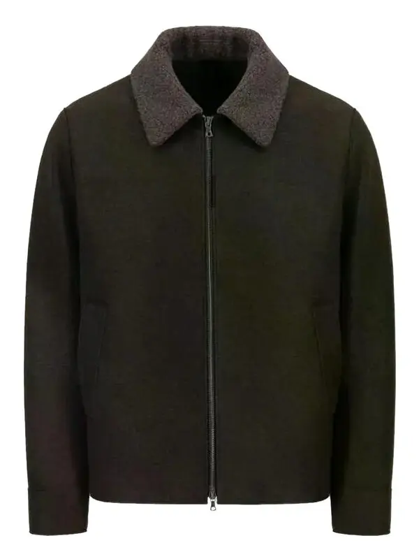 Harris Wharf London Golf Bouclé-collar Pressed-wool Jacket - Brown