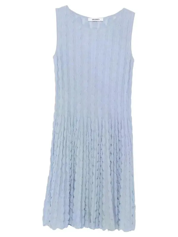 ANTONINO VALENTI Textured Sleeveless Mini Dress - Blue