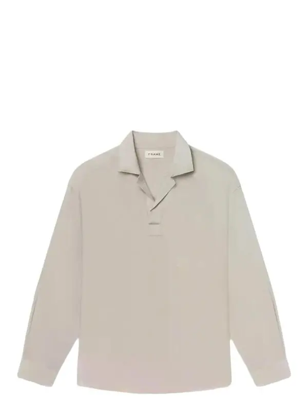 FRAME Long-sleeve Polo Shirt - Neutrals