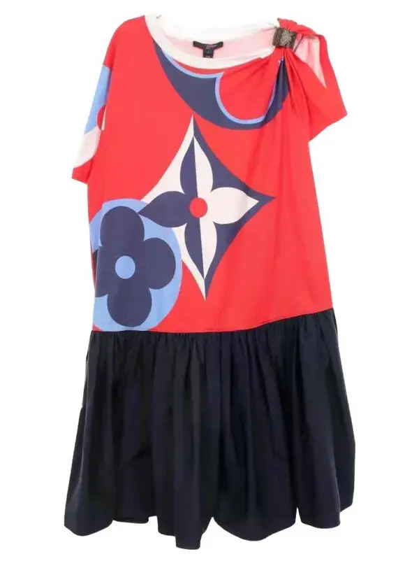 LOUIS VUITTON Game On Asymmetrical Mini Dress - Red