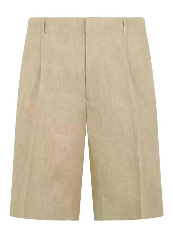 SLOWEAR Pleated Tailored Shorts - Neutrals