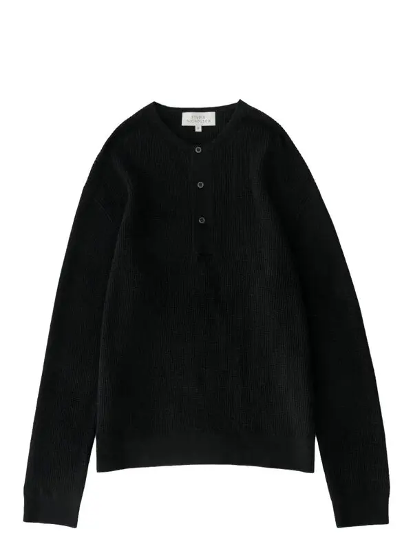 Studio Nicholson Corine Wool Long-sleeve Sweater - Black