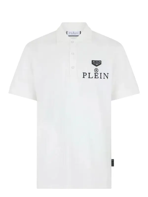 Philipp Plein Logo-embroidery Polo T-shirt - White