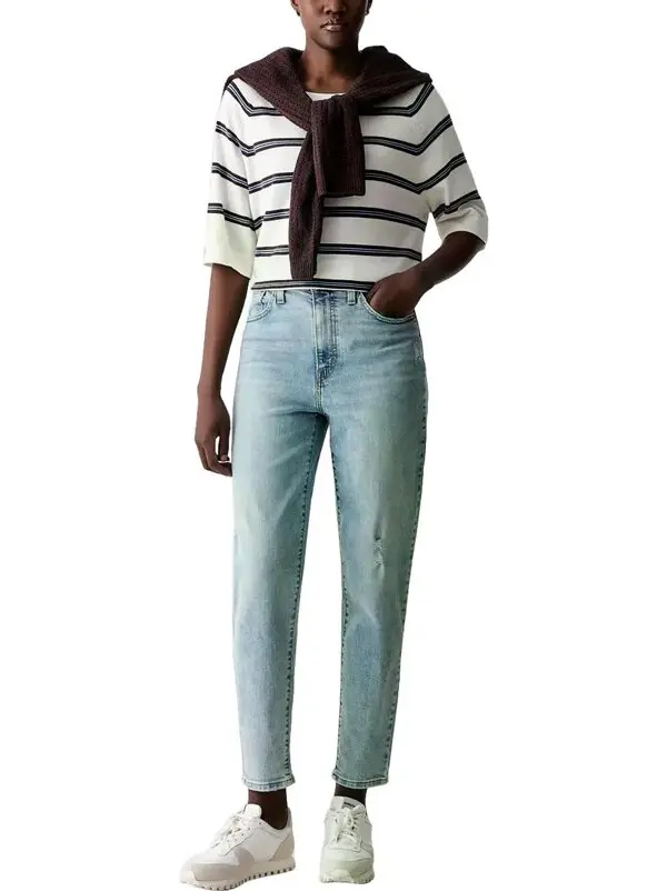 LEVI'S High-waisted Distressed Jeans - Blue