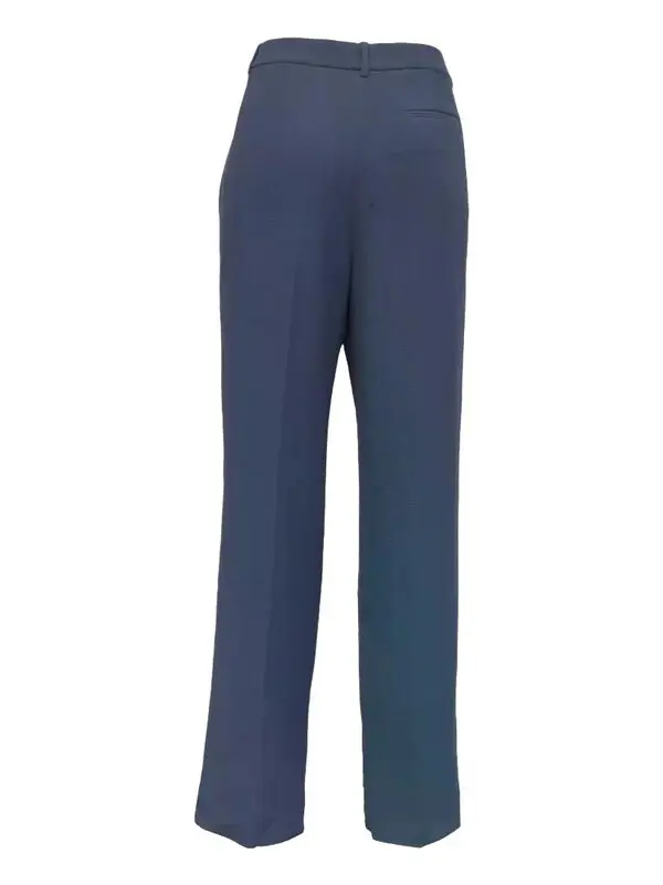 Emporio Armani Waffle Texture Tailored Trousers - Blue