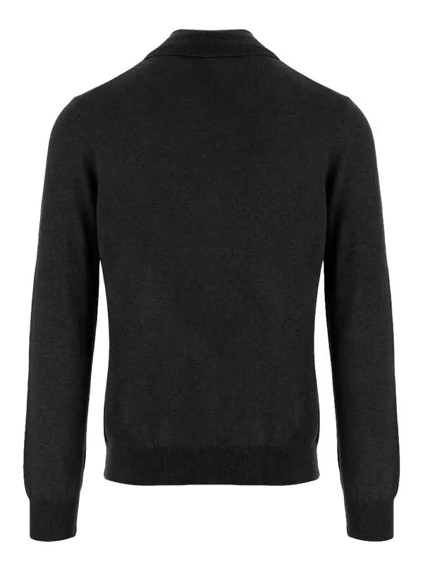 Tagliatore High-neck Wool Sweater - Black