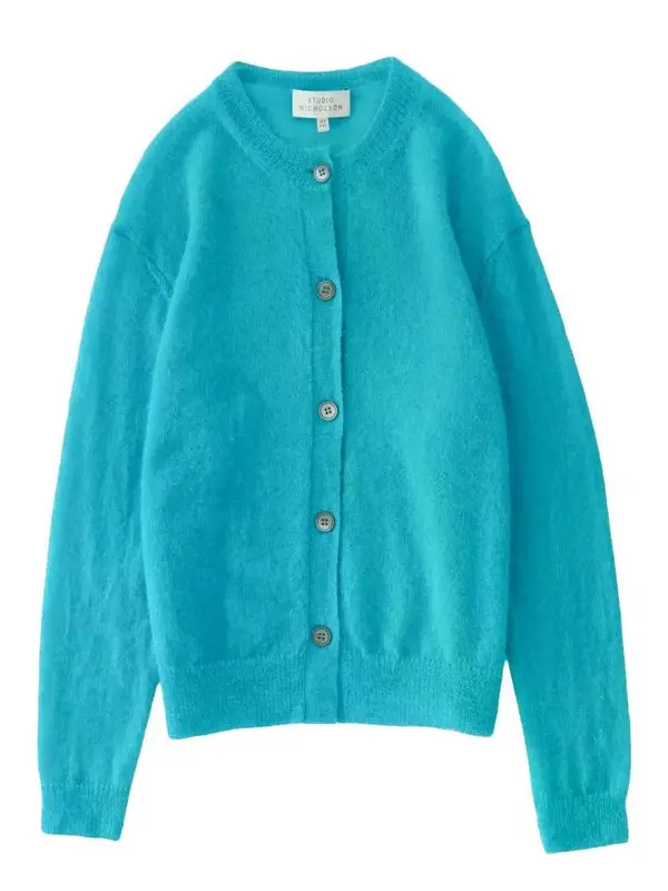 Studio Nicholson Callen Brushed Effect Cardigan - Blue