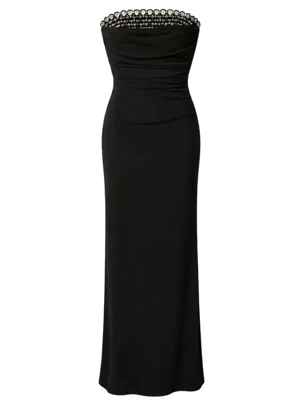 NAFSIKA SKOURTI Joni Midi Crystal-embellished Strapless Dress - Black